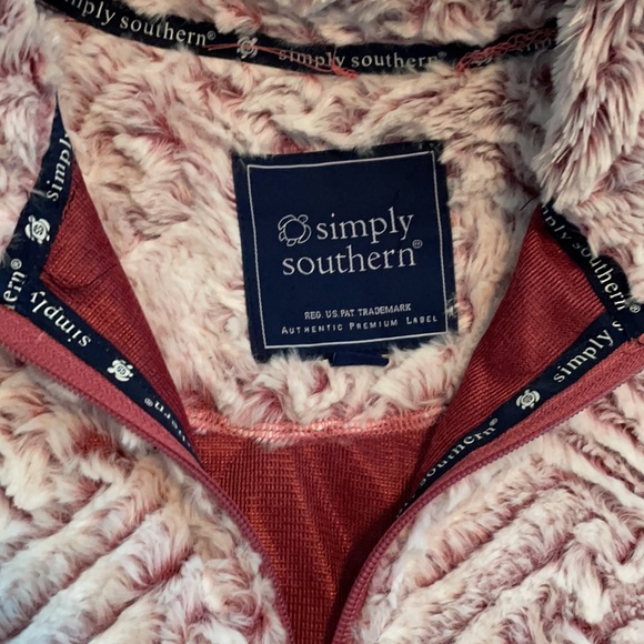 Simply Southern | Jackets & Coats | Simply Southern Pink Fuzzy Jacket ...